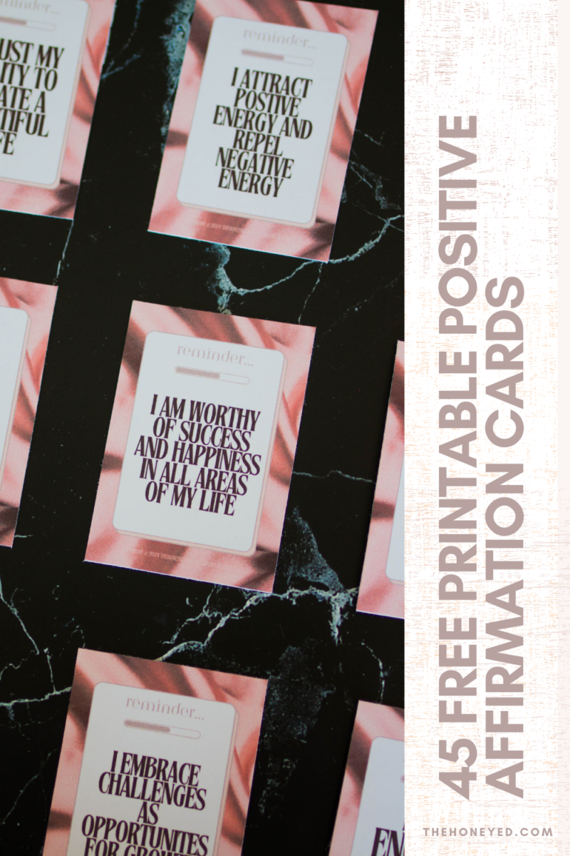 Free-Printable-positive-Affirmation-Cards - The Honeyed